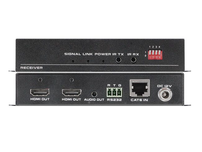 4K60 HDMI Extender HDBaseT Receiver with PoC EDID and Loop out